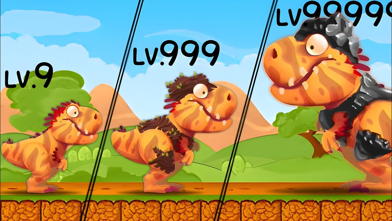 Dino Bash new bino T-Rex Jr. New Dinosaur Max level and new update gameplay - YouTube