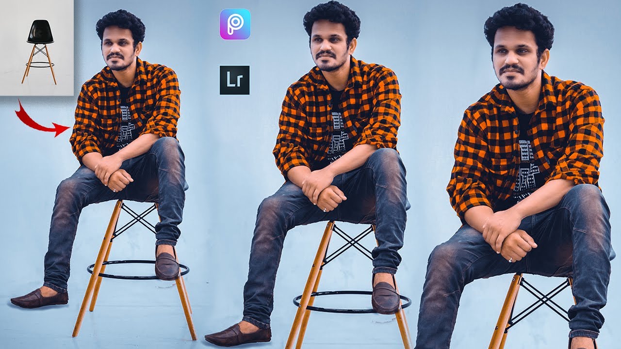 STOOL PHOTO POSE EDITING IN PICSART | MODEL LOOK MANIPULATION FULL ...