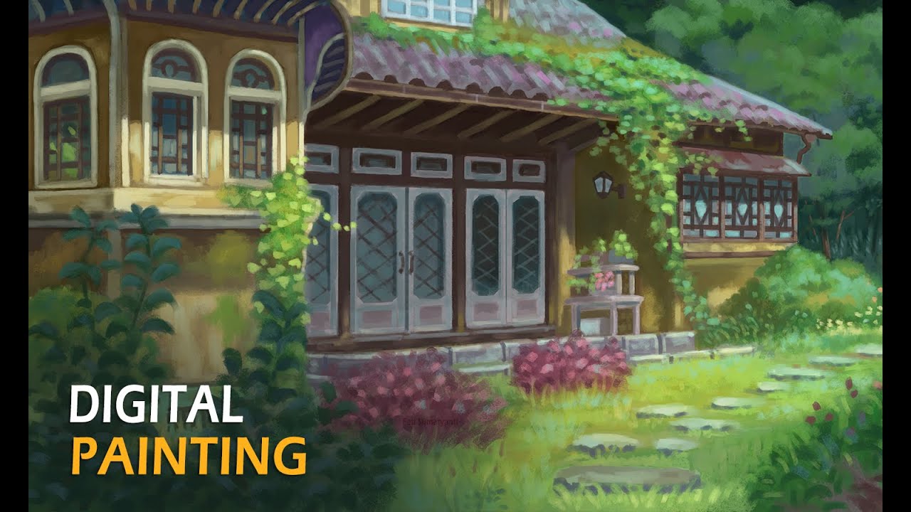 Painting Study: A House from Studio Ghibli Arrietty - YouTube