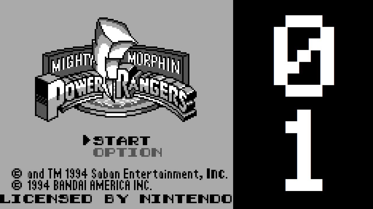 Let's Play Mighty Morphin' Power Rangers (Game Boy), Level 1 - YouTube