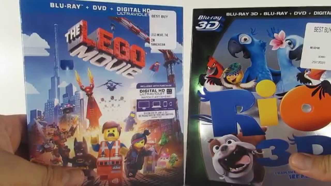 Blu ray haul Lego Movie and 3D Rio movie review - YouTube