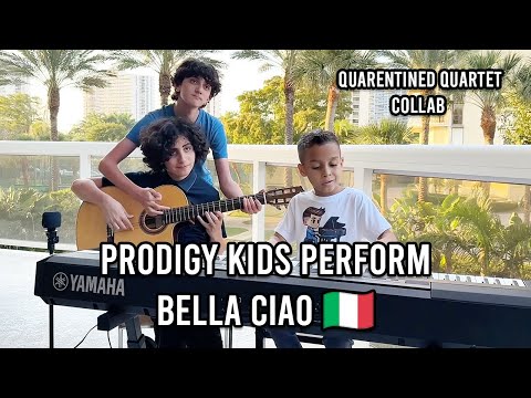 Prodigy Kids Shocking Performance Bella Ciao On Piano & Guitar | Jelijah Diaz @QuarantinedQuartet
