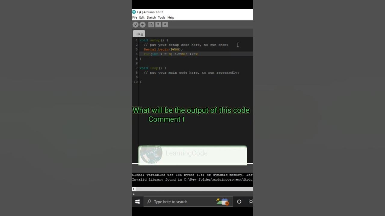 Challenge 4 Arduino Programming Question For Loop Programming Question Arduino