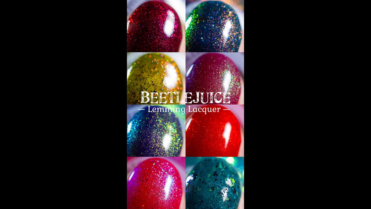 Every Color from Lemming Lacquer Beetlejuice Halloween Collection ...