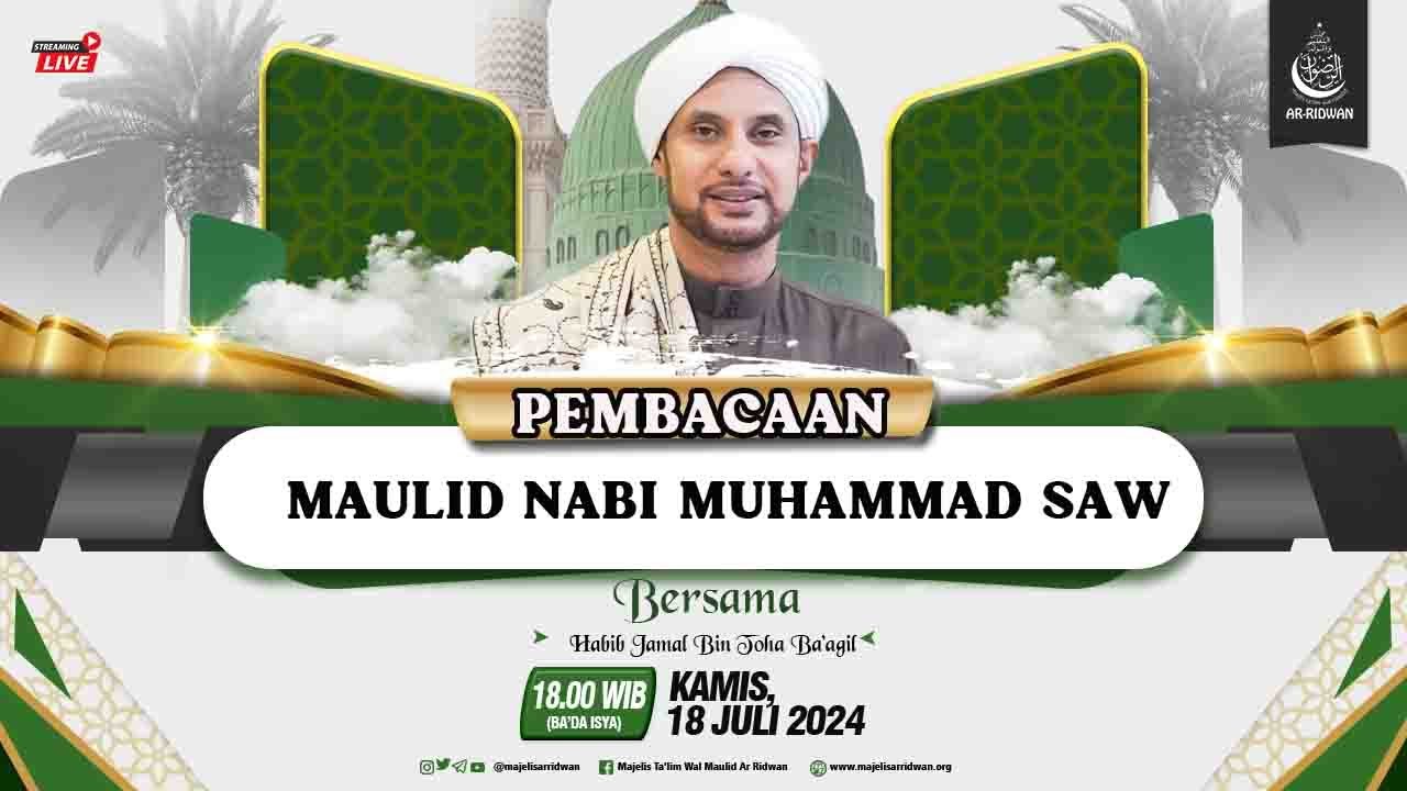 🔴LIVE | PEMBACAAN MAULID NABI SAW BERSAMA HABIB JAMAL BIN TOHA BAAGIL - YouTube