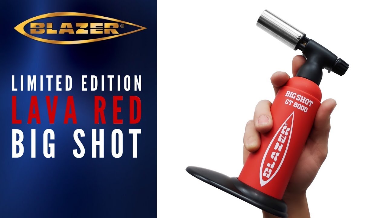 Blazer Products Big Shot GT-8000 Butane Refillable Torch - Lava Red ...