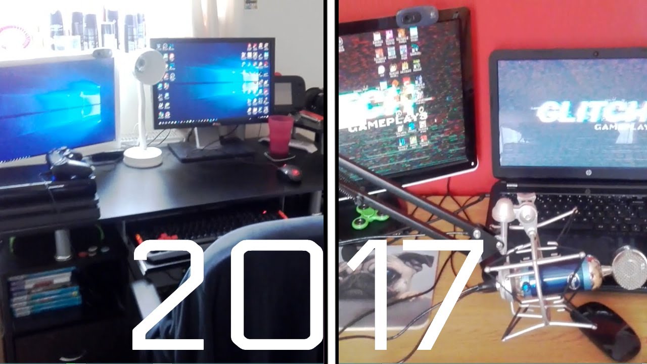 Glitch's NEW Generic Setup Tours 2017! (Gaming PC + Laptop) - YouTube