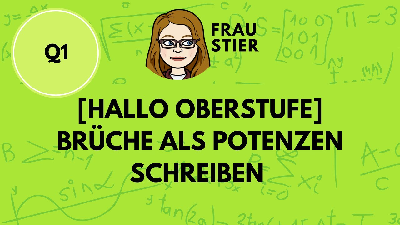 Brüche als Potenzen schreiben, Exponenten umwandeln - YouTube