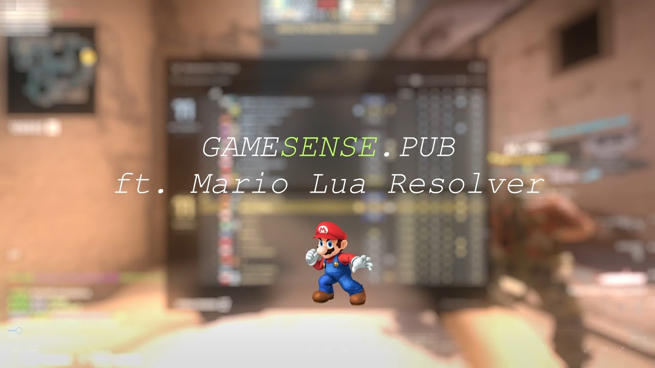 gamesense.pub ft. Mario Resolver Lua x Risen Lua - YouTube