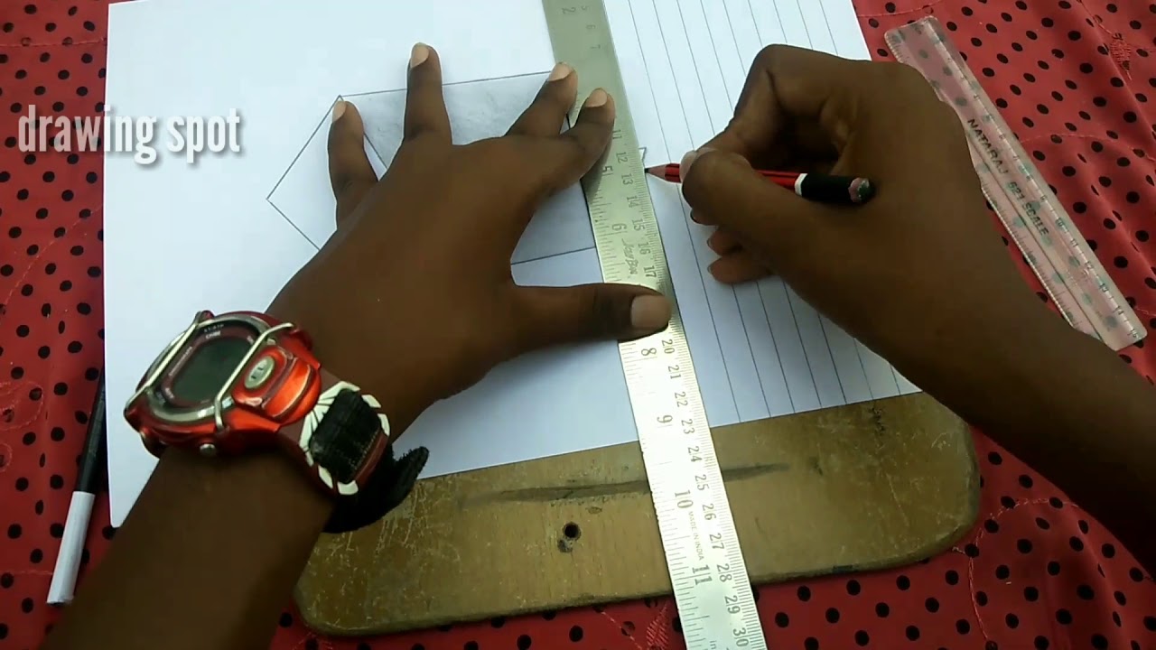 How to draw 3D gate drawing - YouTube