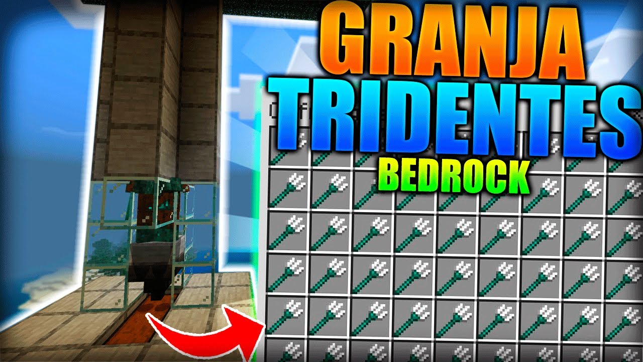 COMO HACER una GRANJA de TRIDENTES en MINECRAFT BEDROCK 1.19!! - YouTube