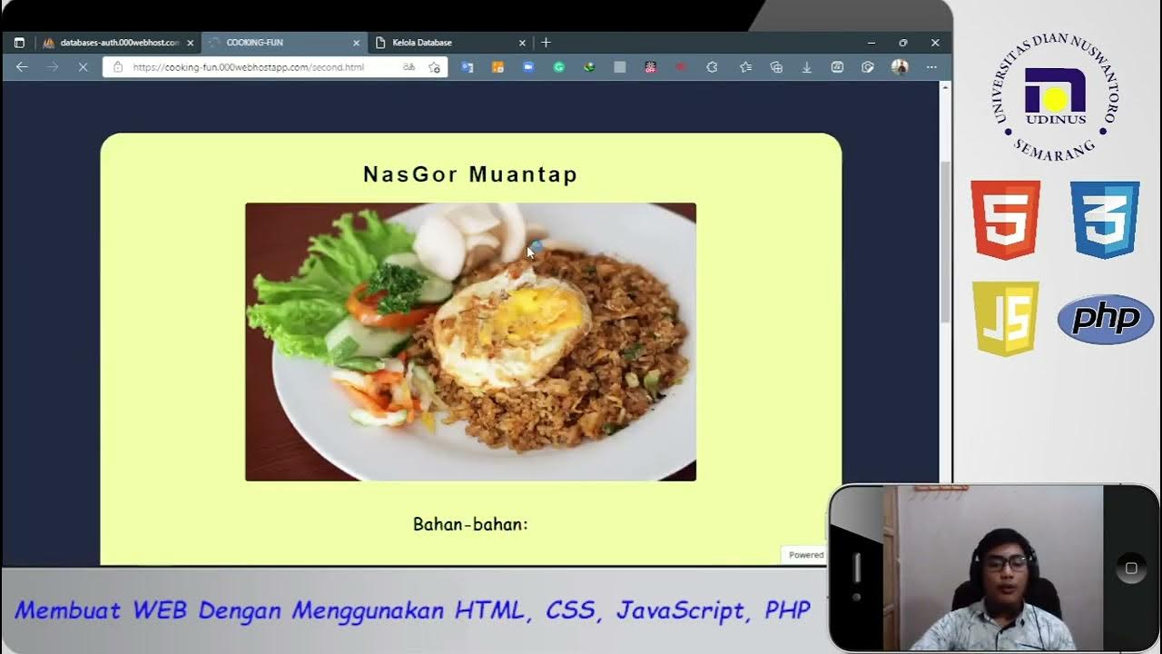 Membuat WEB dengan HTML, CSS, JavaScript, PHP - YouTube