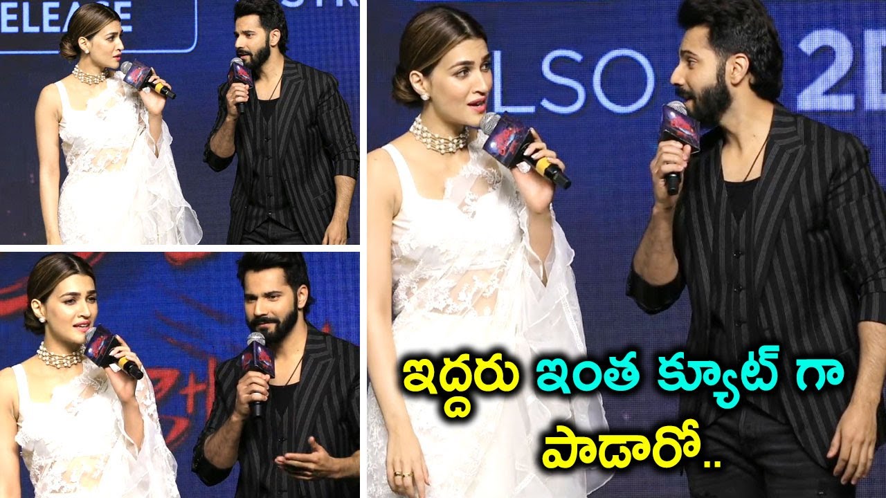 Varun Dhawan & Kriti Sanon Singing At Thodelu (Bhediya) Pre Release ...