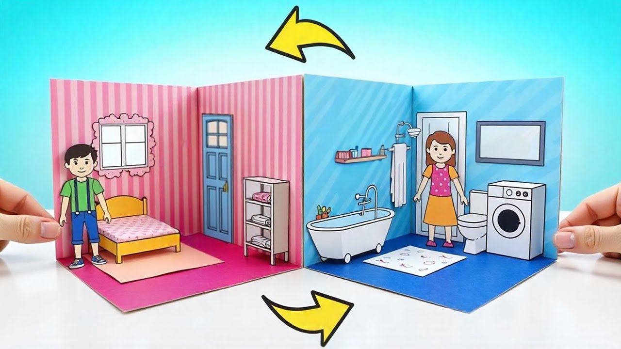 🏡 Ultimate Dollhouse Makeover! DIY Mini Rooms & Simple Origami 🎨🛏️ ...
