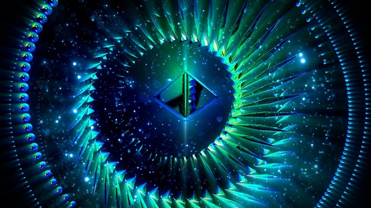 VJ Loop 3D Luxury with Light Rays | Green Blue Glossy Screensaver | LED ...