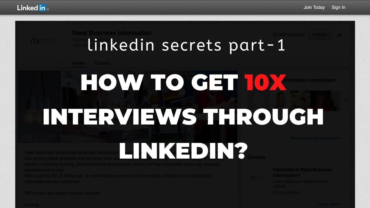 How to get Interview through LinkedIn : Job Searching Tip : Part 1 ...
