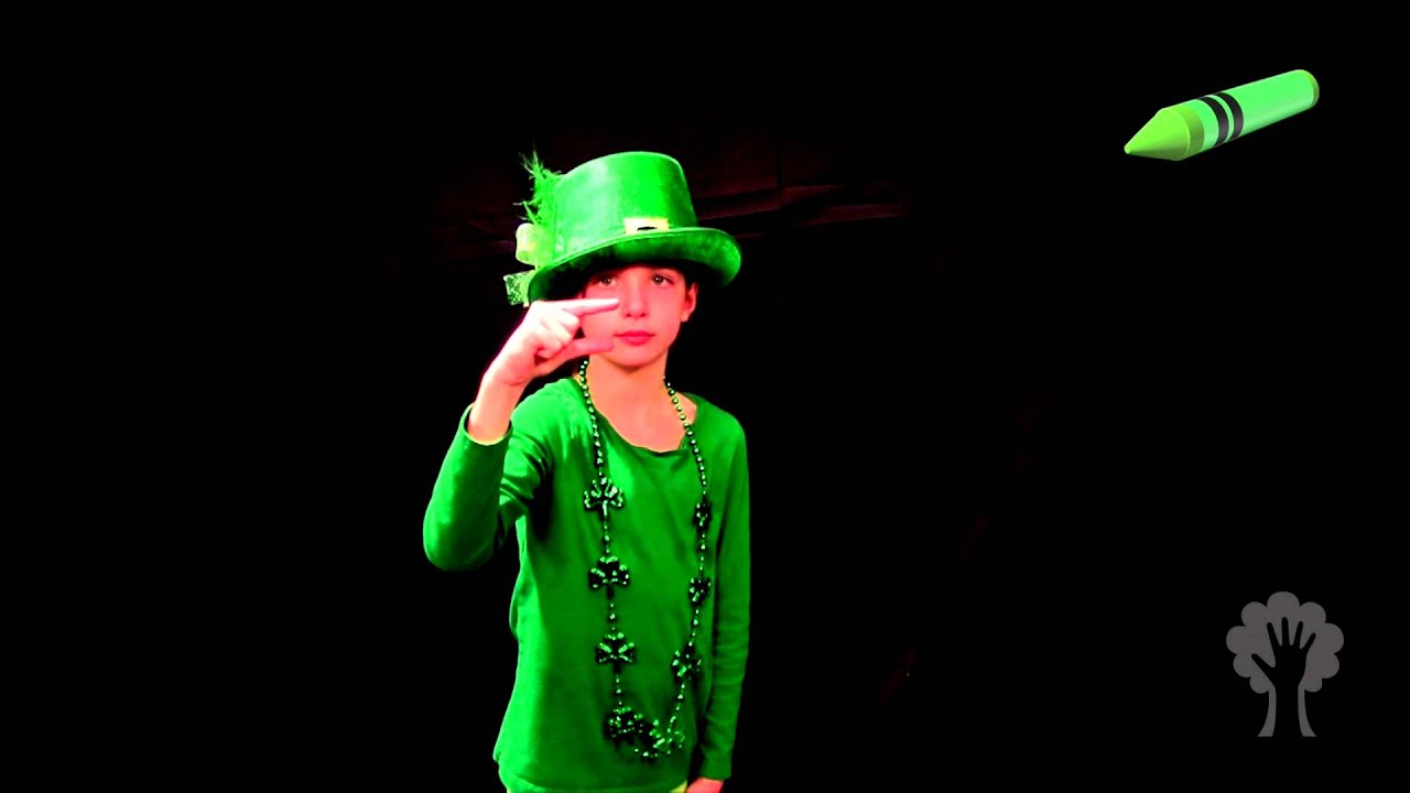 GREEN | ASL - American Sign Language - YouTube