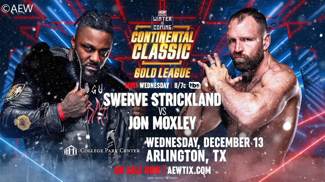 Jon Moxley vs Swerve Strickland / Continental Classic Gold League Match ...