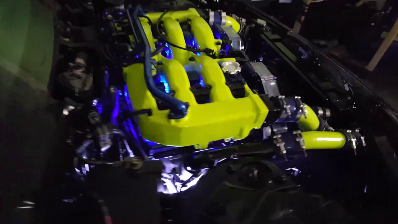 Johns black z32 slicktop with custom shaved bay & led lighting - YouTube