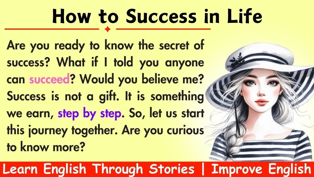 How to Success in Life || Learn English Through Stories Level 1 ...