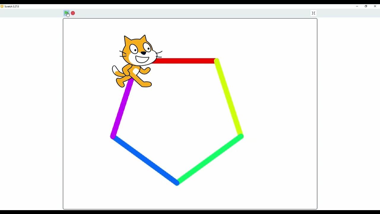 Scratch Project Demo Draw Pentagon Using Scratch Pen Extension Youtube