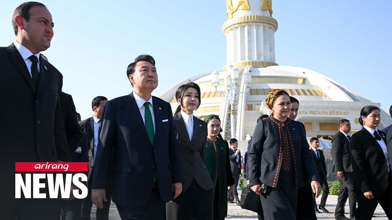 Pres. Yoon, First Lady Kim attend state dinner, Independence Monument ...