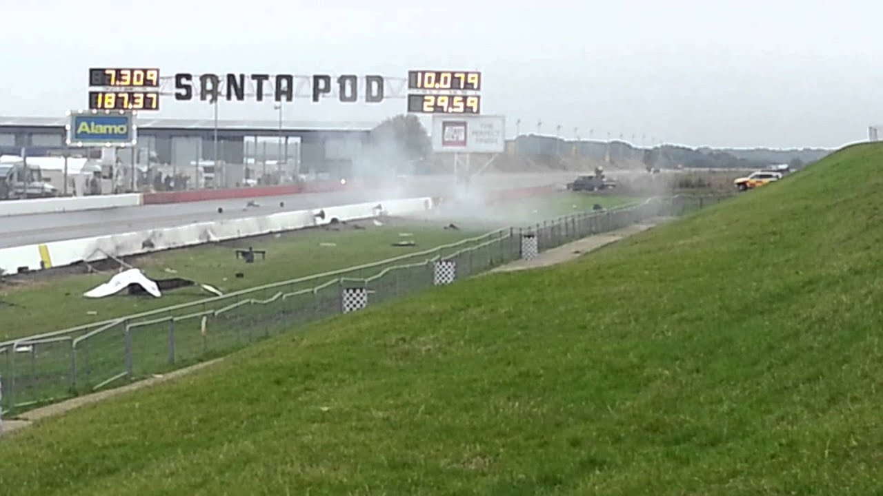 Santa pod 2013 national finals big crash. - YouTube