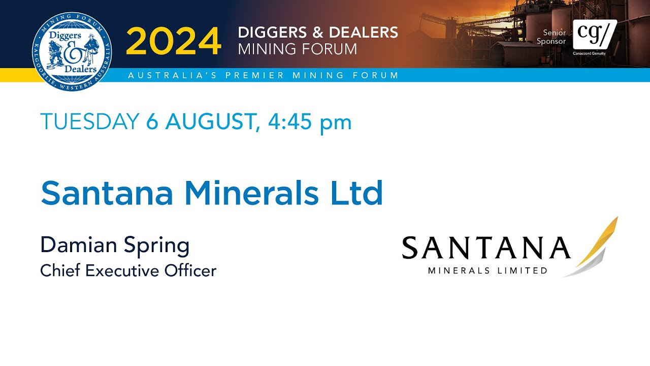 2024 | Santana Minerals Ltd | Damian Spring | Diggers & Dealers - YouTube