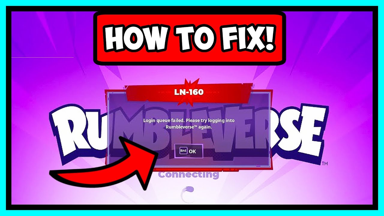 HOW TO FIX RUMBLEVERSE ERROR CODE LN-160 EPIC GAMES - YouTube