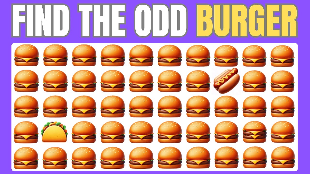 Find the ODD One Out - Fast Food Edition 🍔🍕🌮 30 Levels Emoji Quiz ...