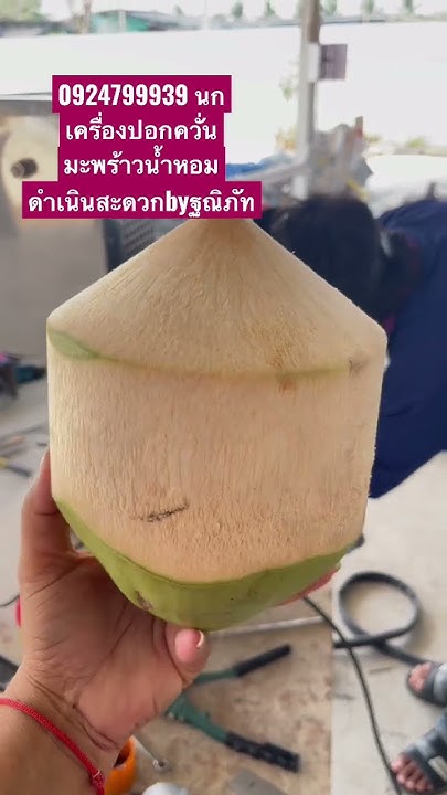 เครื่องปอกควั่นมะพร้าวน้ำหอมดำเนินสะดวกbyฐณิภัท🌴🌴🌴 Youtube