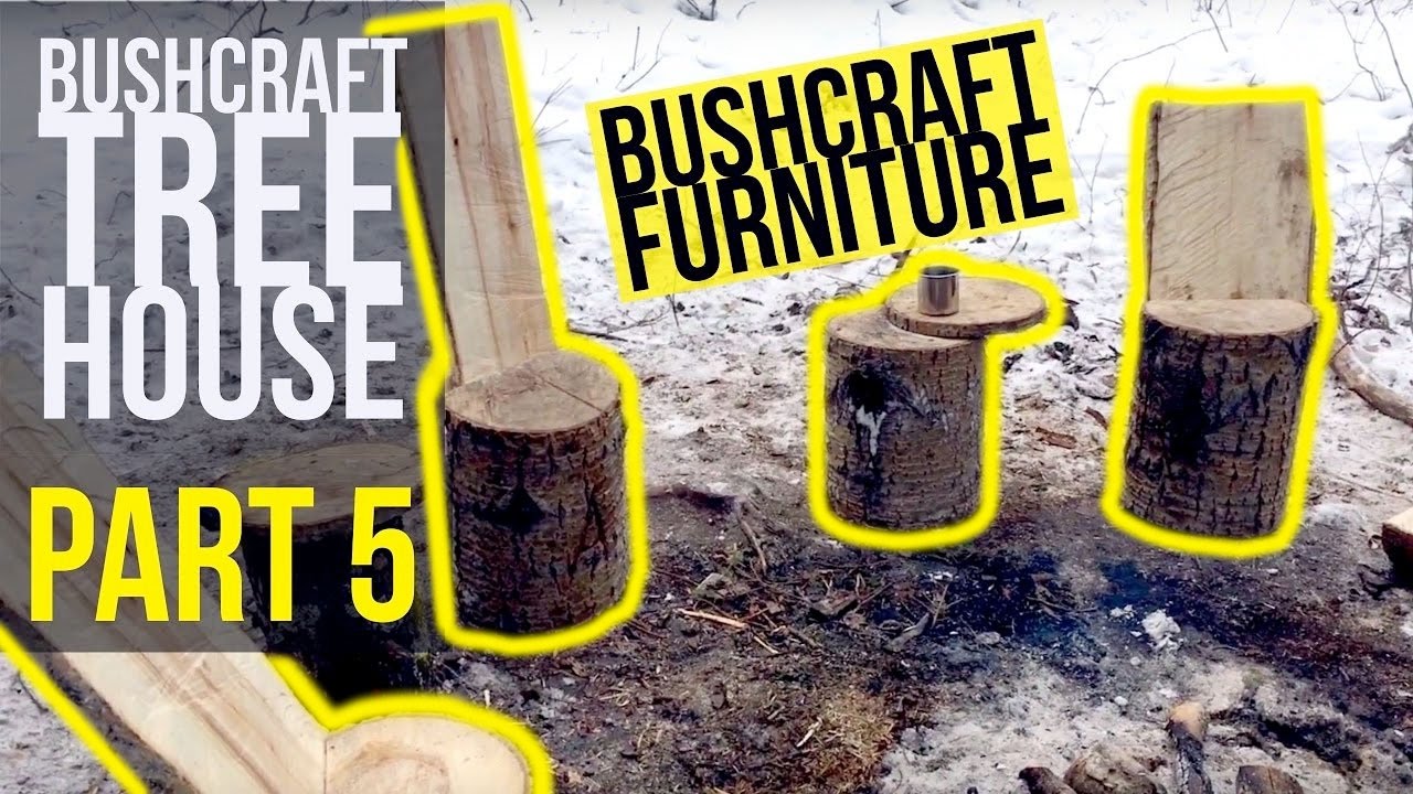 Bushcraft Tree House Part 5 - Bushcraft Projects - Bushcraft Furniture ...