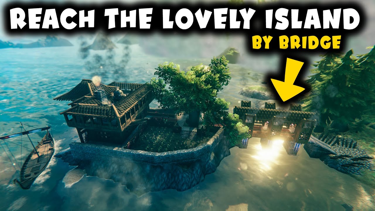 Reach the lovely island by bridge | Valheim - YouTube