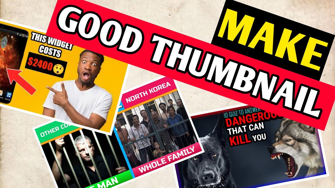 How To Make A Good Thumbnail For Youtube Mobile - YouTube