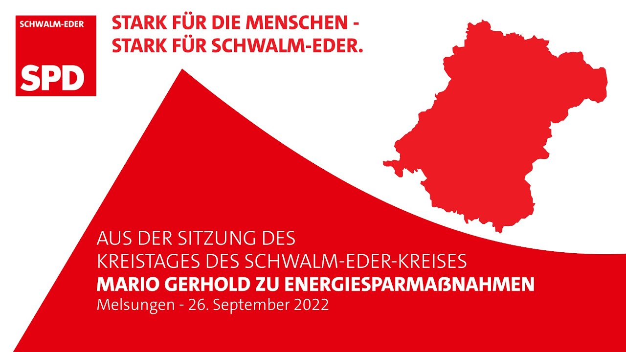 Aus dem Kreistag Schwalm-Eder: Mario Gerhold zu Energiesparmaßnahmen ...