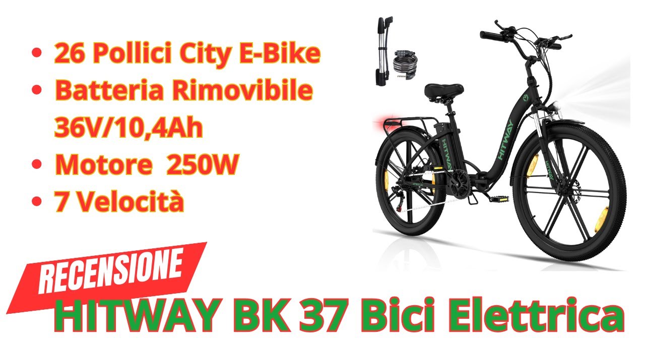 HITWAY BK 37 Bici Elettrica Recensione - YouTube