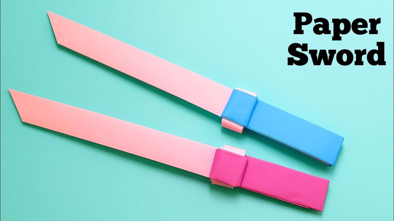 How to make paper sword | Origami paper sword | DIY Paper knife | Paper ...