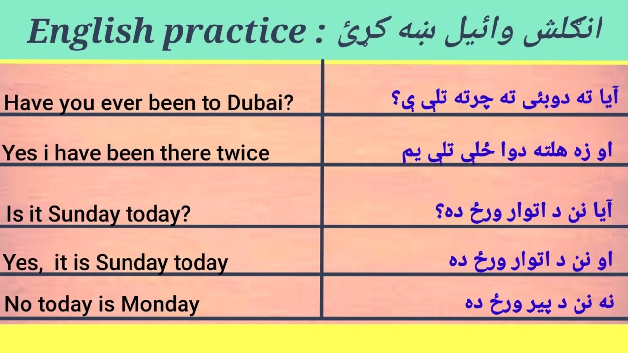English speaking practices in easy Pashto|| # ...