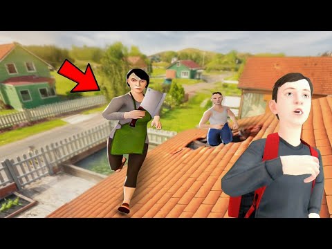 SchoolBoy Runaway Rooftop Escape | EVIL MOM CAUGHT ME!