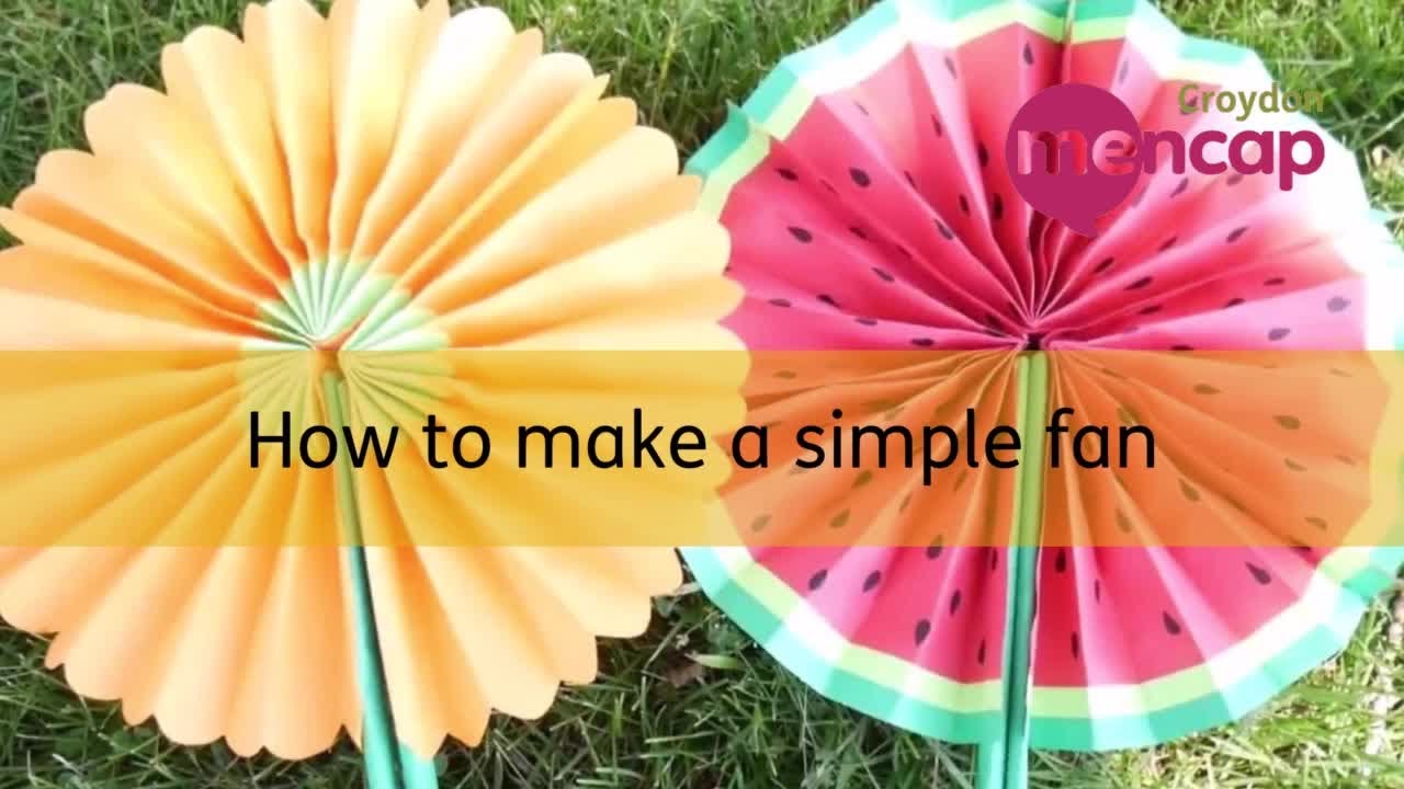 How to make a simple fan - with Beckie - YouTube