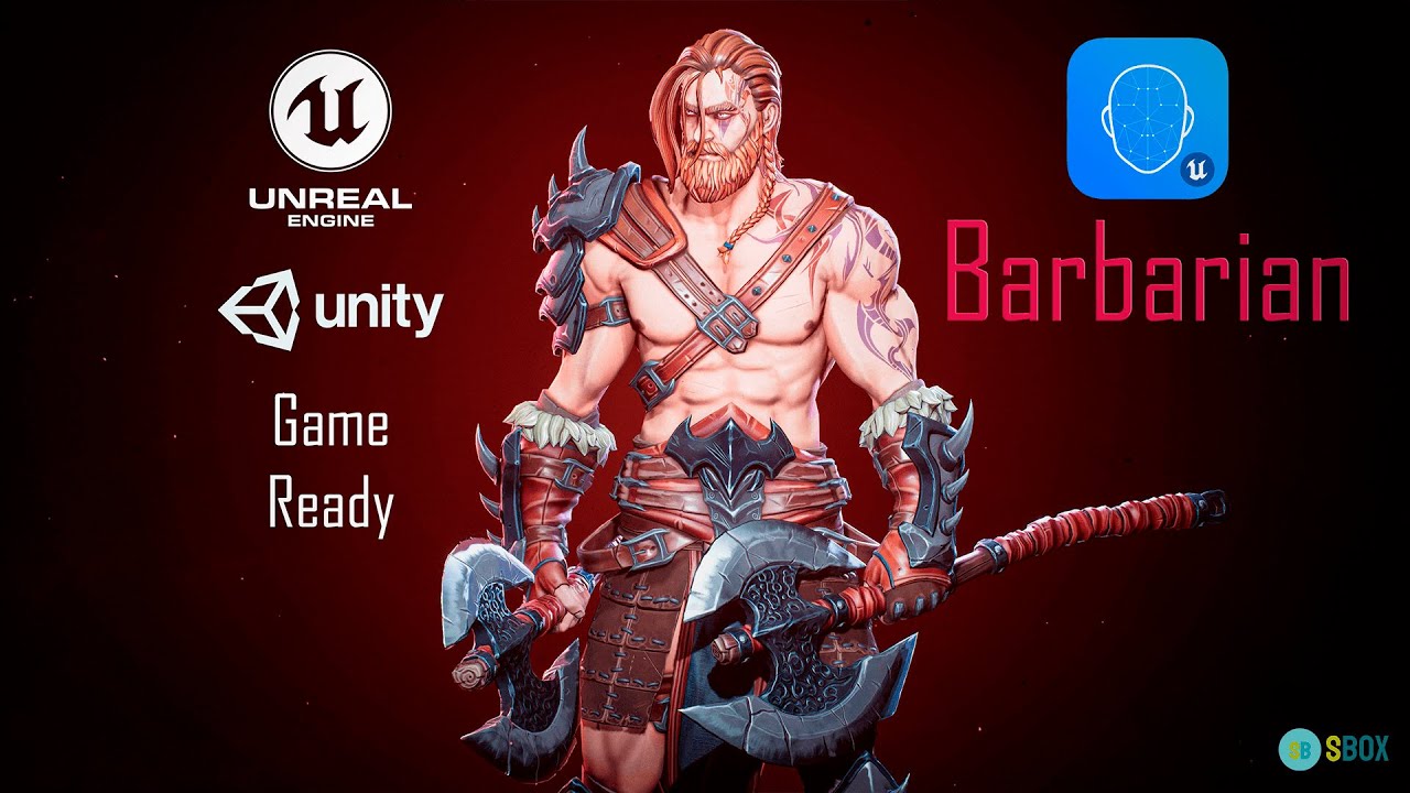 PREVIEW 3D CHARACTER - GAME READY MODEL - UNREAL ENGINE - Barbarian ...