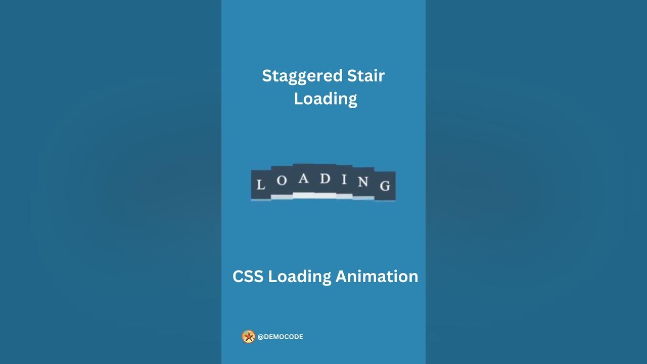 Staggered Stair Loading Animation || #animation #css #loading #coding #softwareengineer - YouTube