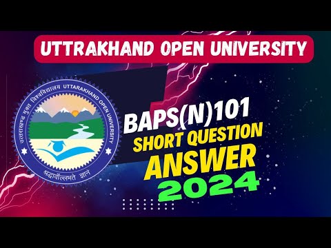 BAPS(N)101 part-3 solved short questions. uttrakhand open University ba 1st semester #uou - YouTube
