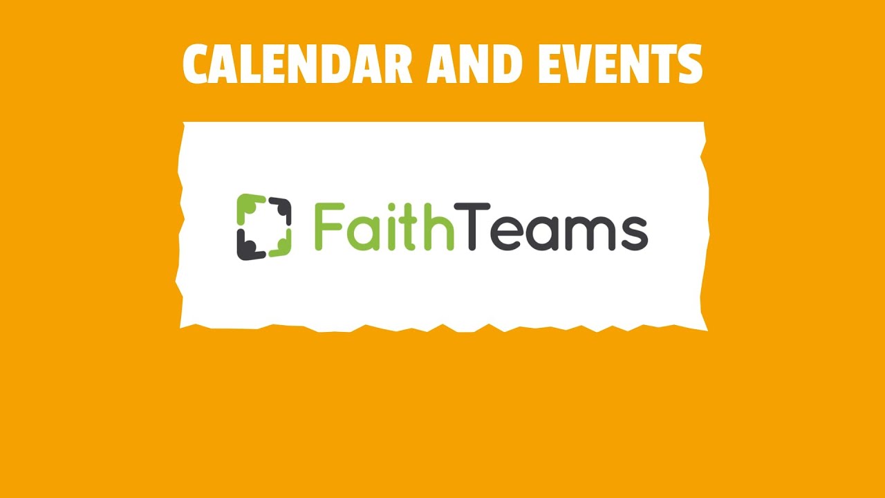 Calendar and Events in Faith Teams - YouTube