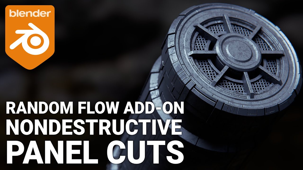 Nondestructive Panel Cuts using Random Flow in Blender #b3d - YouTube