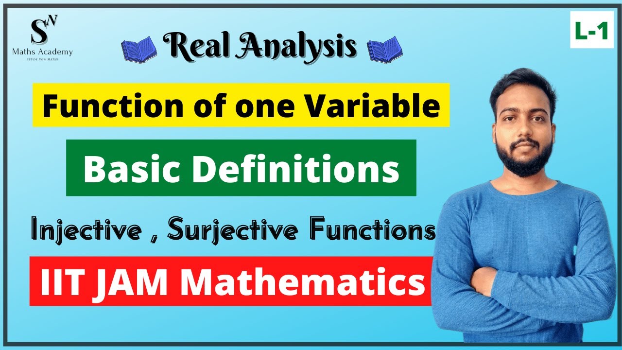 Function Of One Variable Iit Jam Basics Real Analysis Iit Jam Mathematics Youtube