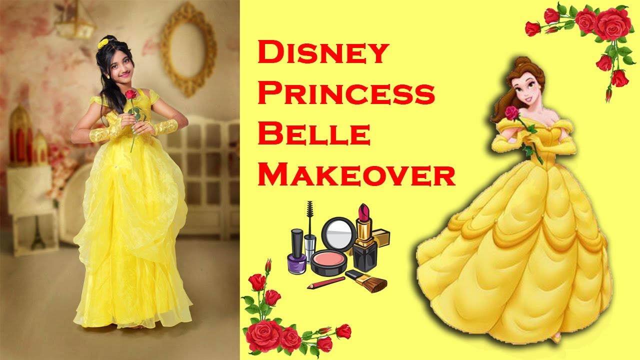 Avani’s DISNEY PRINCESS BELLE MAKEOVER | Beauty And The Beast | Avani's ...