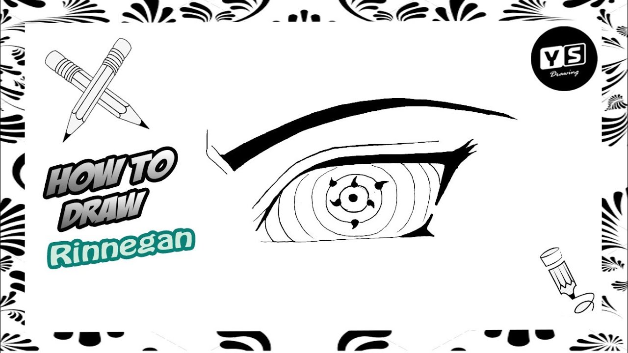 How to draw Rinnegan - YouTube