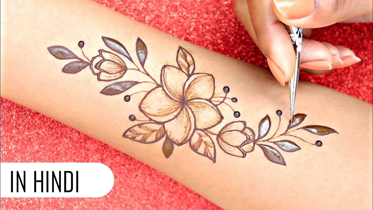 Simple Henna Flower Tattoo Designs