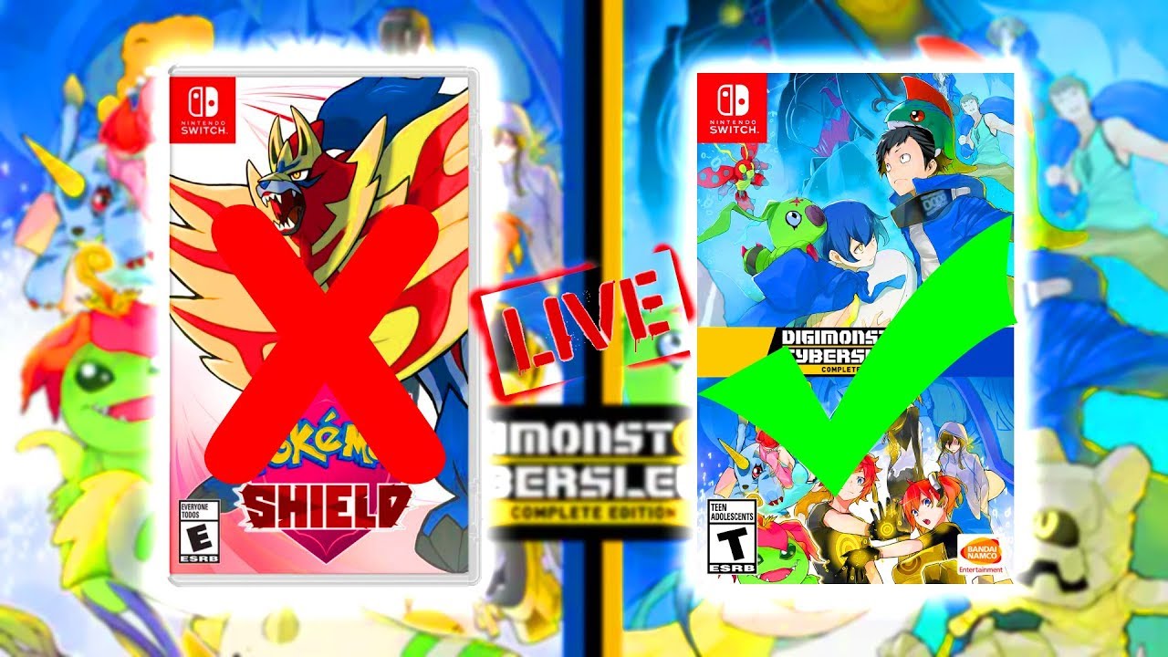 PLAYING DIGIMON CYBER SLEUTH ON POKEMON SWORD AND SHIELD LAUNCH DAY ...